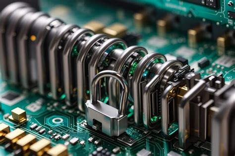 Premium Ai Image Secure Connection Or Cybersecurity Service Concept Of Compute Motherboard