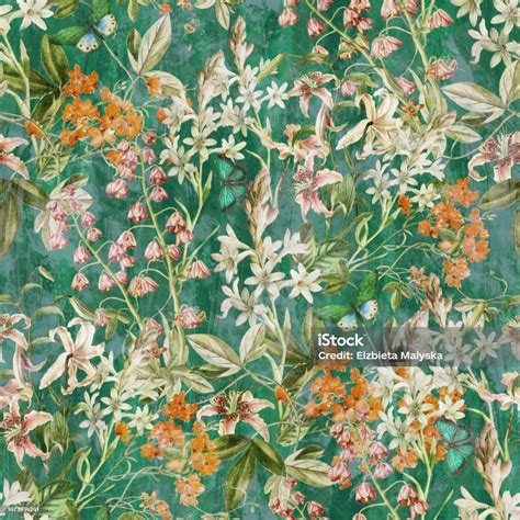 그린 메도우 장식 완벽 한 패턴입니다 반복되는 배경 타일 벽지 인쇄 배경 주제에 대한 스톡 벡터 아트 및 기타 이미지 배경 주제 벽지 0명 Istock