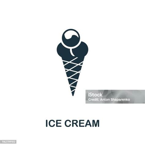 아이스크림 벡터 아이콘 기호입니다 아이콘 컬렉션의 크리에이티브 사인입니다 컴퓨터 및 모바일을위한 채워진 평면 아이스크림 아이콘 0명에 대한 스톡 벡터 아트 및 기타 이미지