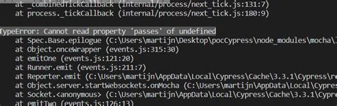 Typeerror Cannot Read Property Passes Of Undefined · Issue 4304 · Cypress Iocypress · Github