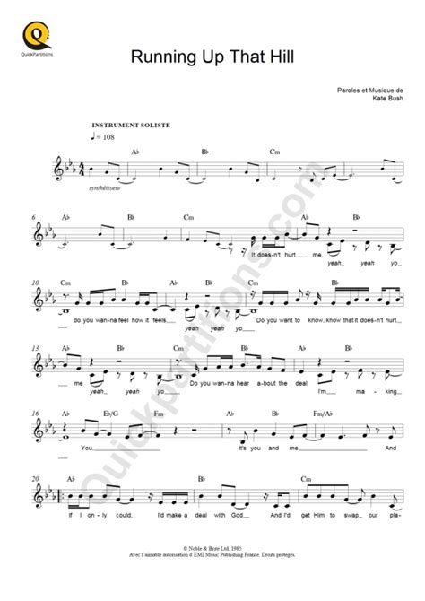 Running Up That Hill Tenor Sax Sheet Music At Olivia Quinn Blog