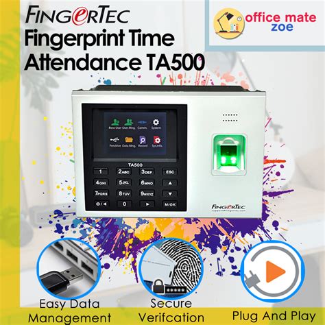 Fingertec Ta500 Fingerprint Thumbprint Time Attendance Machine