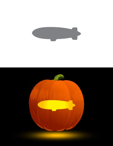 Printable Blimp Pumpkin Stencil