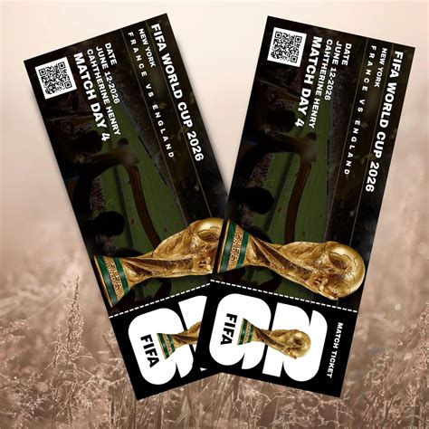 Instant Download Customizable World Cup 2026 Ticket Template Edit In