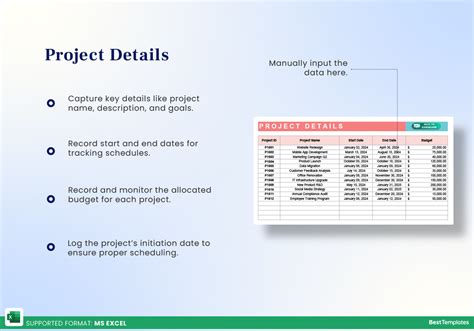 Multiple Project Management Dashboard Excel Template Best Templates