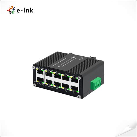 Mini 10 Port Din Rail Ethernet Switch 8 Port 10 100 1000T PoE To 2 Port Gigabit RJ45 Uplink