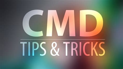 5 Less Known Cmd Tips And Tricks Youtube