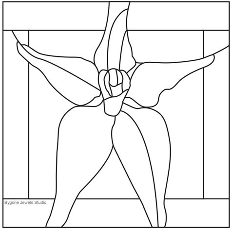 Orchid Leadlight Pattern Etsy