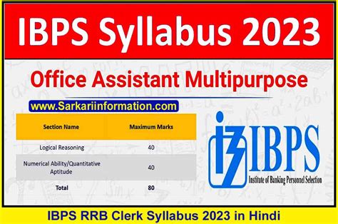Ibps Rrb Clerk Syllabus 2023 In Hindi Ibps Rrb क्लर्क सिलेबस 2023