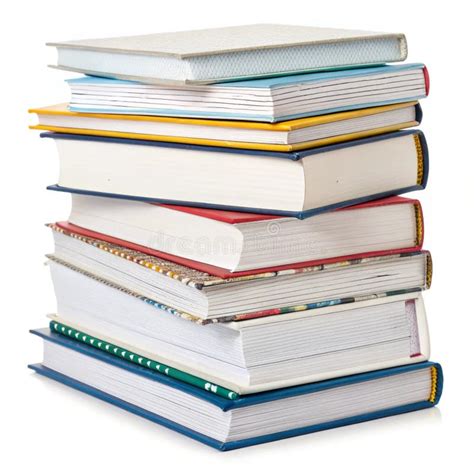 High School Pile Of Textbooks Illustration Isolated On White Stock Illustration Illustration