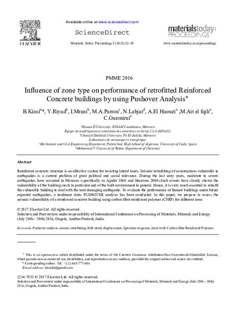Pdf Influence Of Zone Type On Performance Of Retrofitted Reinforced Concrete Buildings By