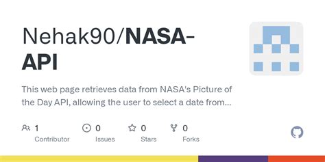 Github Nehak90nasa Api This Web Page Retrieves Data From Nasas