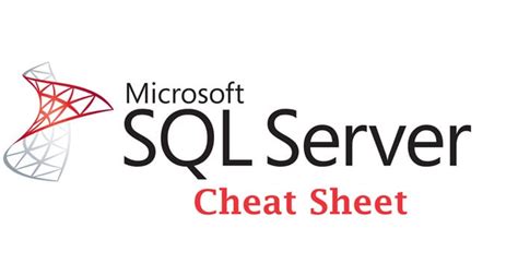 SQL Server Cheat Sheet Pedagogy Zone Pedagogy Zone