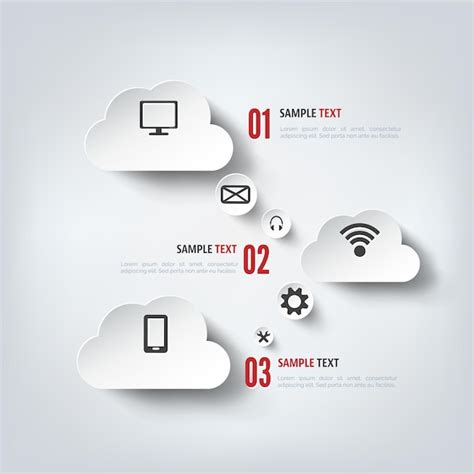 Premium Vector Cloud Computing Background With Web Icons Social Network Mobile App