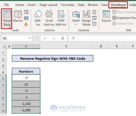 How To Remove Negative Sign In Excel 7 Methods Exceldemy