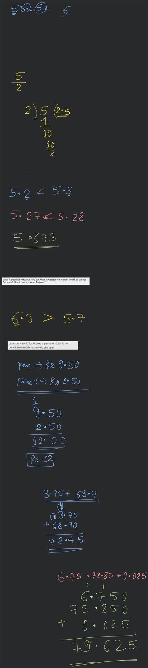 What Is Decimalshow We Find Out Which Is Greater Or Smallerwhere Do W