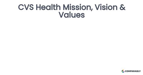 CVS Health Mission Vision Values Comparably