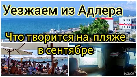 Уезжаем из Адлера 🏝 Что творится на пляже в сентябре 😳 Поезд 477 - YouTube