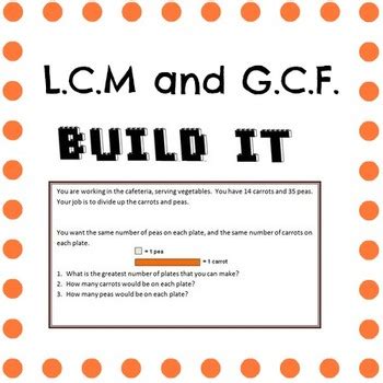 Hands On LCM GCF Build It Least Common Multiple Greatest Common Factor