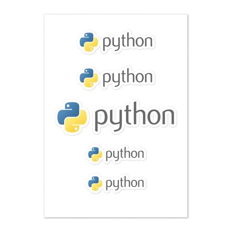 Python Logo Sticker Sheet Ai Store