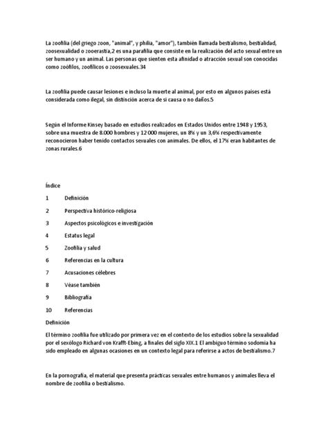 La Zoofilia Pdf