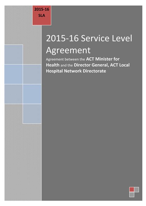 Service Level Agreement Template Healthcare