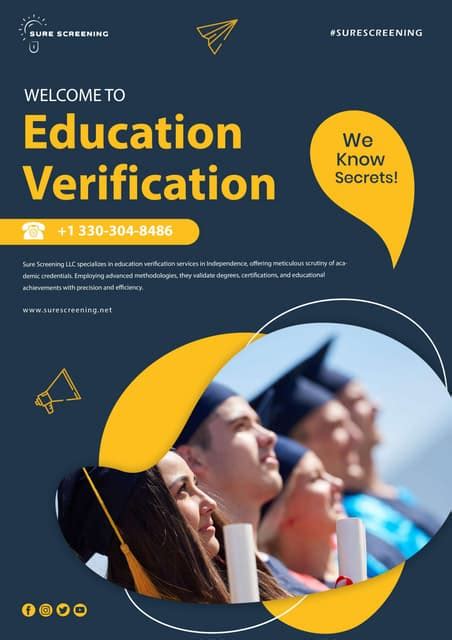 Education Verification In Independence Sure Screening Llc Pdf