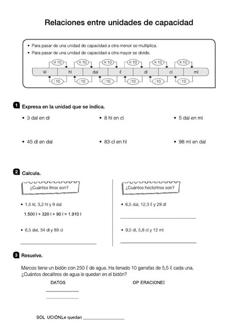 Unidades De Medida Worksheet For 5º Live Worksheets