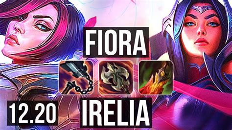 Fiora Vs Irelia Top 7 Solo Kills 1226 600 Games Godlike Euw