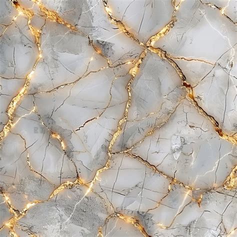 Crackled Light Gray Marble With Gold Lines Stock Illustration Illustration Of Pattern Texture