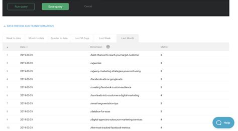 how to identify dimension names using metric builder