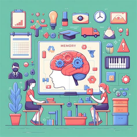 Premium Photo Memory Training Memory Improvement Concept Illustration