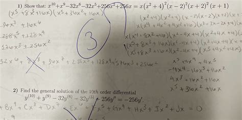 Solved Find The General Solution Of The 10 ﻿th Order