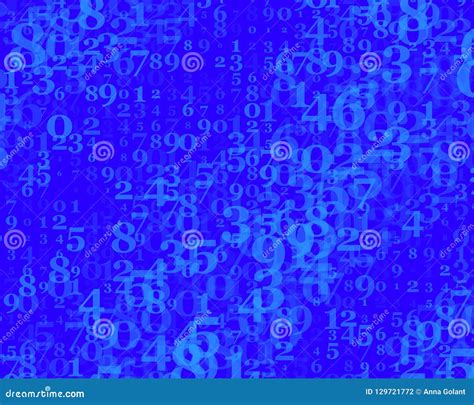 Random Numbers 0 And 9 Background In A Matrix Style Binary Code Pattern With Digits On Screen