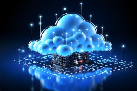 Premium Ai Image Cloud Data Storage Cloud Computing And Data Transfer