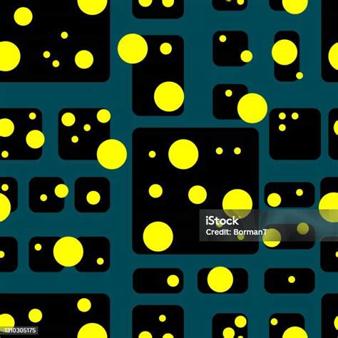 원활한 벡터 패턴 큐브와 점 둥근 모서리 검정 노란색 흰색 추상 패턴 가능성에 대한 스톡 벡터 아트 및 기타 이미지 가능성 검은색 기하 Istock