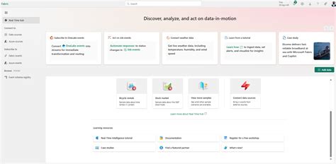 Get Started With Fabric Real Time Hub Microsoft Fabric Microsoft Learn