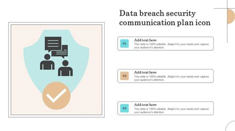 Data Breach Security Communication Plan Icon Demonstration Pdf