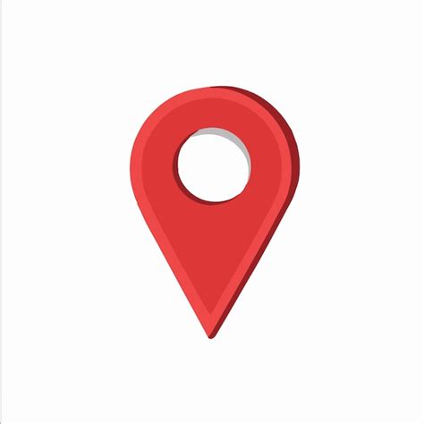 Premium Vector A Red Pin With A White Square On It