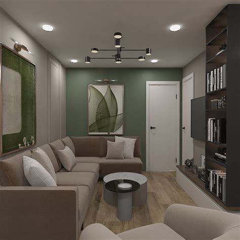 ინტერიერის ვიტრაჟით გამოყოფილი სტუდიო მისაღები სამზარეულოს დიზაინი 💛💛