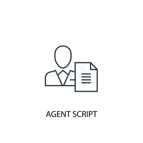 Agent Script Linear Icon Modern Outline Agent Script Logo Conce Stock