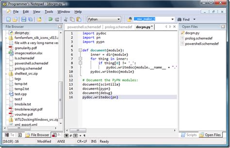 File Browser Open Files ·