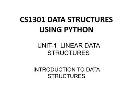 Common Data Structure Algorithms And Application Pptx