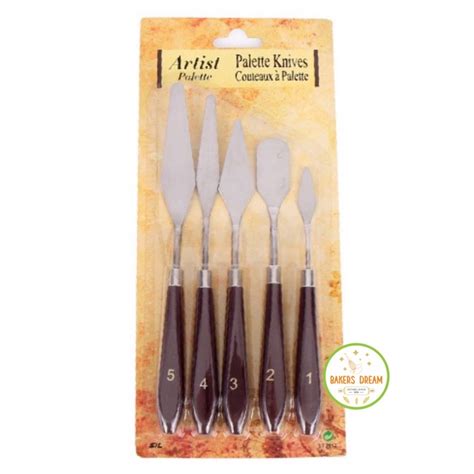 ชุดเกรียง 5 ชิ้นสำหรับตกแต่งเพ้นท์เค้ก ชุดเกรียงปาดครีม Shopee Thailand