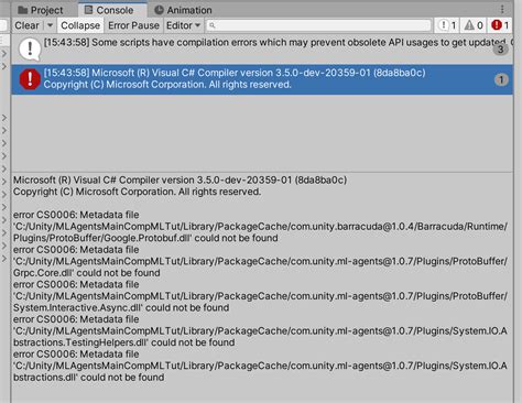 Does Anyone Know How To Solve This Problem Mlagents Runity