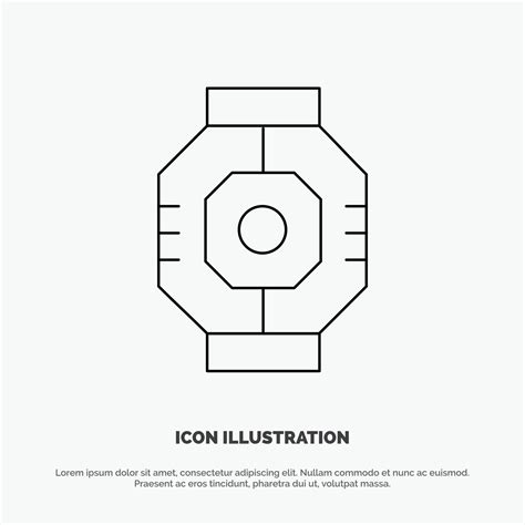 Airlock Capsule Component Module Pod Line Icon Vector 17980978 Vector