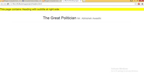 Headers Using Bootstrap ~ Hub Of Geekz