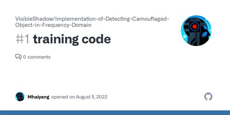 Training Code · Issue 1 · Visibleshadowimplementation Of Detecting