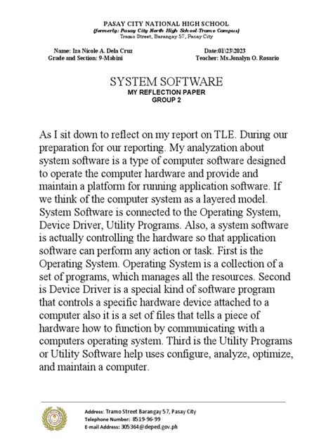 Reflection Paper Pdf