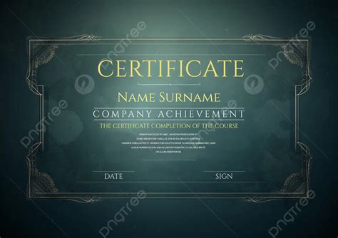 Certificate Of Authorization With Simple And Elegant European Pattern
